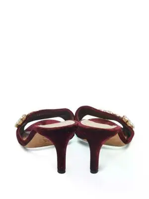 Dior Crystal-embellished Velvet Heeled Sandals