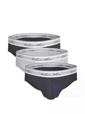 Calvin Klein Logo-waistband Briefs - Black
