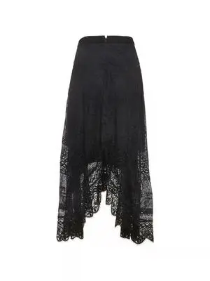 Chloé Asymmetric Lace Midi Skirt