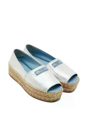 Prada Leather Platform Espadrille