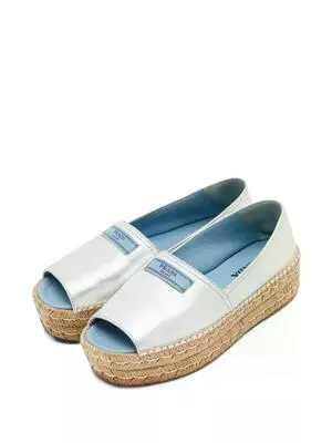 Prada Leather Platform Espadrille