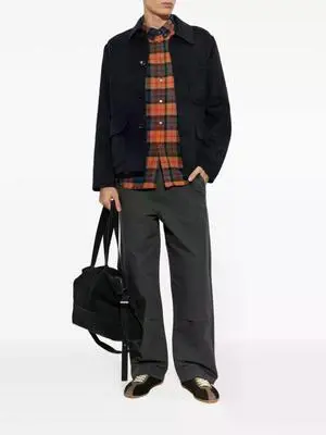 Paul Smith Checked Button-down Collar Shirt - Orange