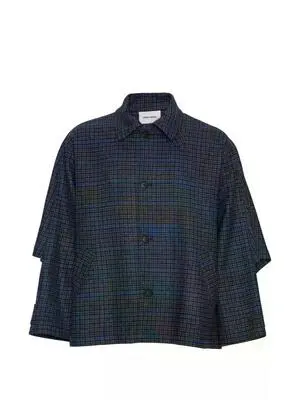 Henrik Vibskov Uncut Houndstooth-check Jacket - Blue