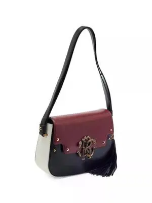 Roberto Cavalli Mirror Snake Tassel Shoulder Bag