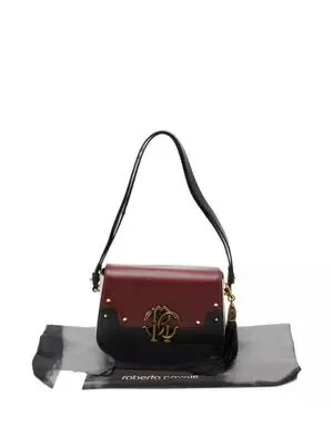 Roberto Cavalli Mirror Snake Tassel Shoulder Bag