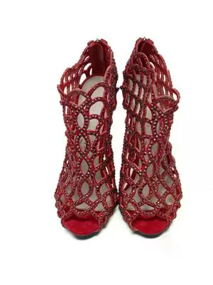 SERGIO ROSSI Crystal-embellished Ankle Boots