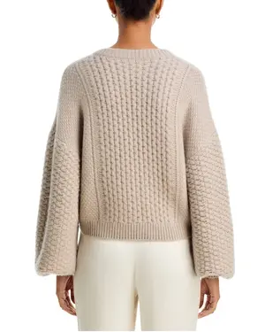 LISA YANG Clothilde Cashmere Textured Knit Sweater