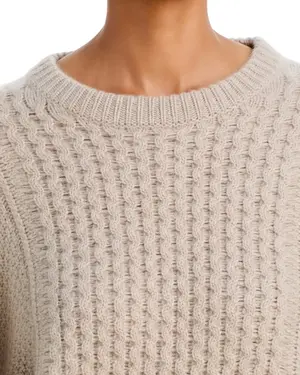 LISA YANG Clothilde Cashmere Textured Knit Sweater
