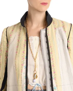 Chloé Bloomcraft Triple Charm Lariat Necklace, 29.5