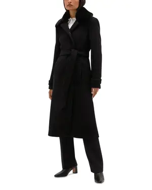 HOBBS LONDON Martina Wool-blend Belted Coat