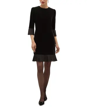 HOBBS LONDON Ashley Velvet Mini Dress - Black