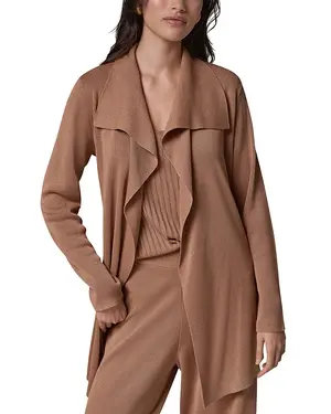 Donna Karan New York Long Sleeve Wrap Cardigan - Camel