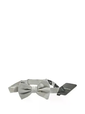 Emporio Armani Satin-finish Silk Bow Tie - Grey