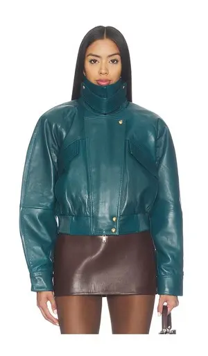 Retrofete Lykke Leather Jacket In Black
