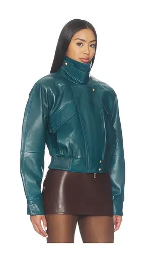 Retrofete Lykke Leather Jacket In Black