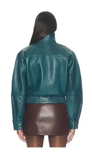 Retrofete Lykke Leather Jacket In Black