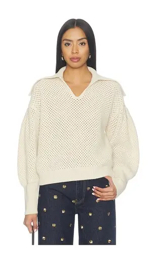 Ulla Johnson Lila Wool Knit Pullover In Neutral - Cloud