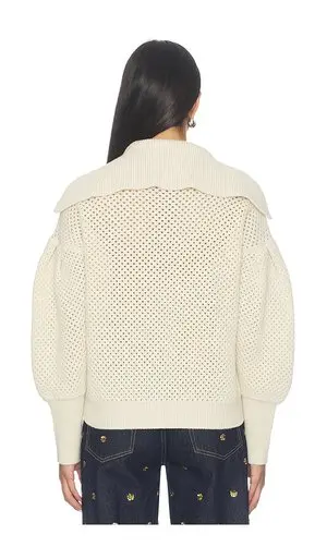 Ulla Johnson Lila Wool Knit Pullover In Neutral - Cloud