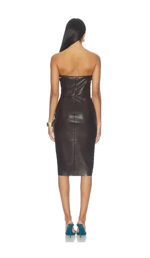 Generation Love Kaycie Faux Leather Dress In Brown