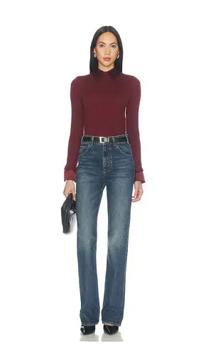 Alice + Olivia Porla Collared Sweater In Red