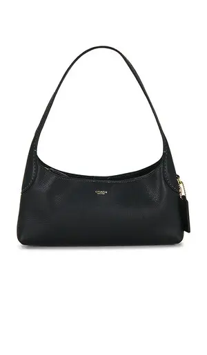 COACH Natural Grain Leather Brooklyn Shoulder Bag 26 - Black