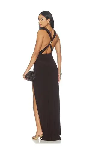 LOVERS AND FRIENDS Ella Maxi Dress In Chocolate