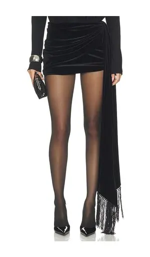 Retrofete Imperia Velvet Skirt - Black
