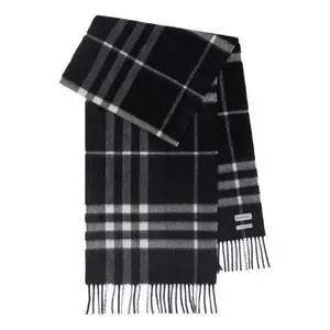 Burberry Check Cashmere Muffler - Black