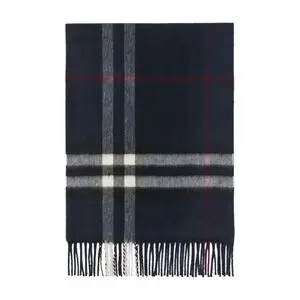 Burberry 26fw Check Cashmere Muffler - Navy