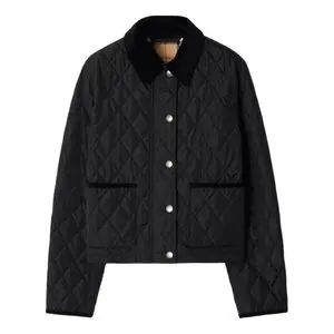 Burberry 26fw Oldham Cropped Quilted Jacket - Black
