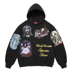 Supreme Fw26 Stickers Hooded Sweatshirt - Black