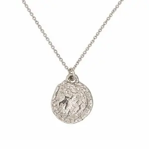 DE ROMS Small Molten Solstice Medallion Necklace - Silver