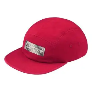 Supreme Supreme Fw26 Rhinestone Label Camp Cap 'red' Red