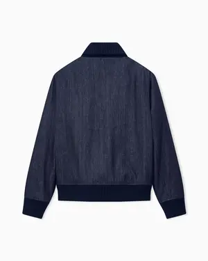 Giorgio Armani Padded Jacket In Brushed Denim Denim Collection
