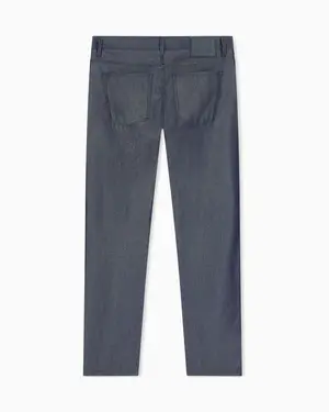Giorgio Armani Regular Fit 5-pocket Pants In Silk-blend Denim Twill