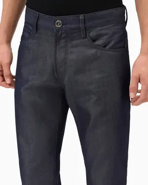 Giorgio Armani Regular Fit 5-pocket Pants In Silk-blend Denim Twill