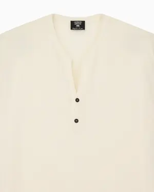 Giorgio Armani X Kith Linen And Lyocell Knit Polo Shirt