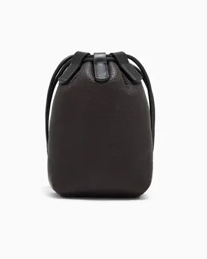 Giorgio Armani X Kith Mini Pebbled-leather Drawstring Bag