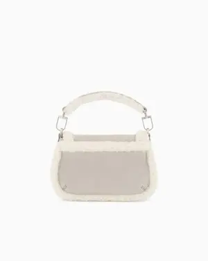 Giorgio Armani Neve La Prima Soft Mini Bag In Suede And Sheepskin