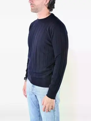 KANGRA Ribbed-knit Crew-neck Sweater
