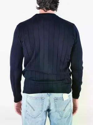 KANGRA Ribbed-knit Crew-neck Sweater
