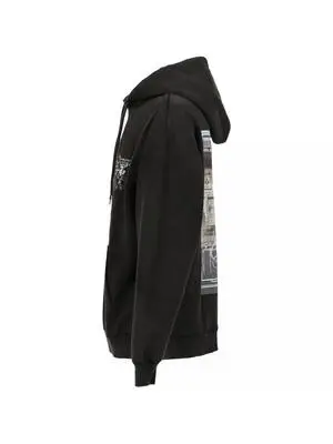 SHT Devastated Graphic-print Washed-effect Hoodie