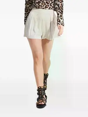 TESSITURA Pleated High-waisted Shorts