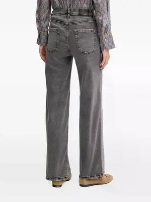 Dkny Acid-wash Wide-leg Jeans