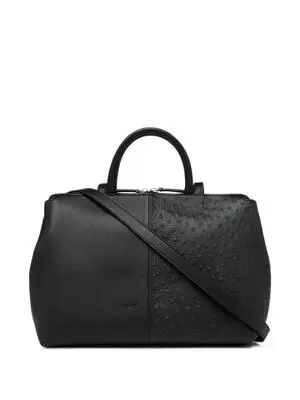 Marsèll 4 Dritta Spezzata Ostrich-effect Panelled Tote Bag - Black