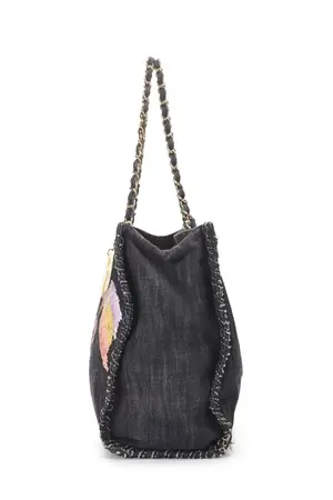 Chanel Denim Night Flight Embroidered Tote Bag