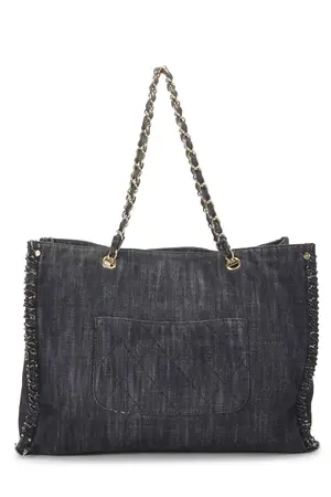 Chanel Denim Night Flight Embroidered Tote Bag
