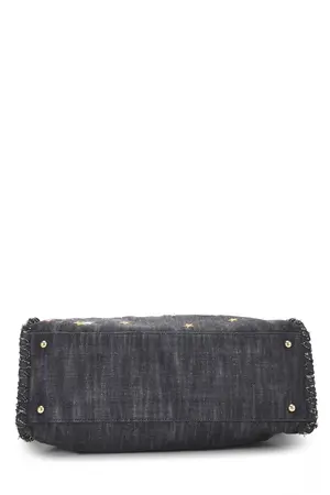 Chanel Denim Night Flight Embroidered Tote Bag