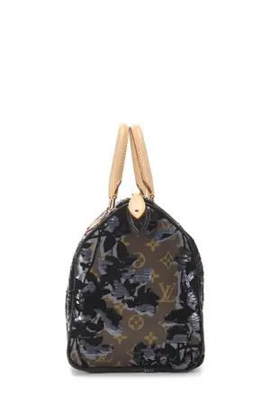 LOUIS VUITTON Monogram Canvas Fleur De Jais Speedy 30