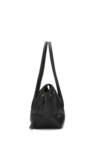 Prada Vitello Daino Push Lock Shoulder Bag - Black